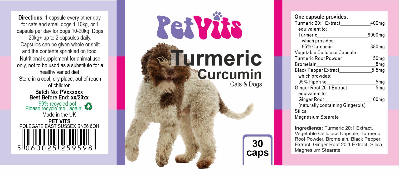 Turmeric Curcumin for Cats and Dogs - A high strength turmeric formula ...